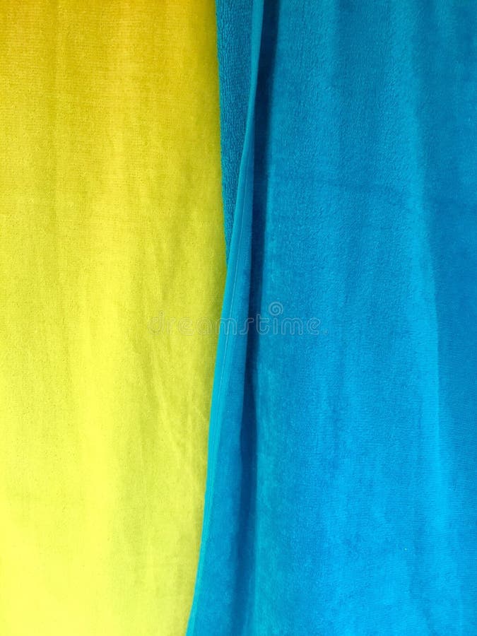 Yellow and Blue Fabric Background Stock Image - Image of abstract ...