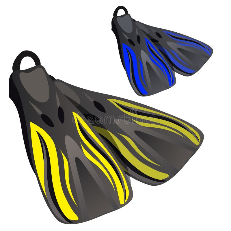 Diving Fins Realistic Stock Illustrations – 90 Diving Fins Realistic ...