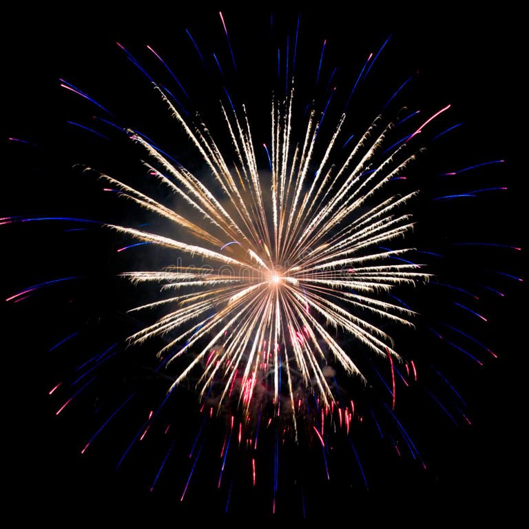 Yellow-blue firework stock photo. Image of exploding, fire - 5498694
