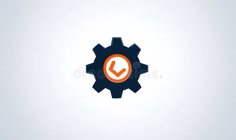 Yellow and Blue Gear Icon, Settings and Configuration Concept, Simple ...