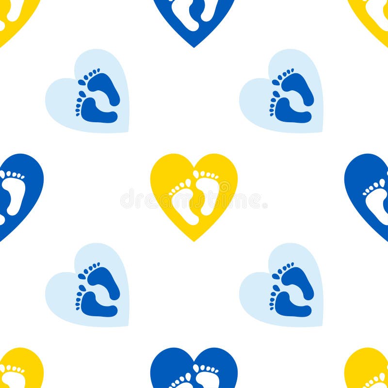 Yellow and Blue Hearts Help Babies of Symbol Flag Ukraine. Vector Stock ...
