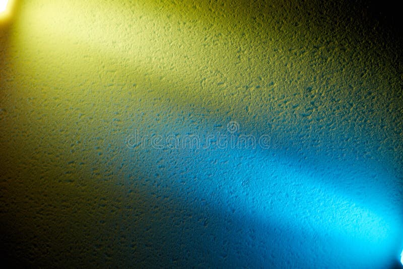 Yellow and Blue Light of Lanterns Divide the Background into Two Parts ...