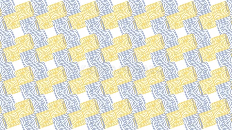 Yellow Blue Line Art Doodle Square Pattern, Motion Stock Footage ...