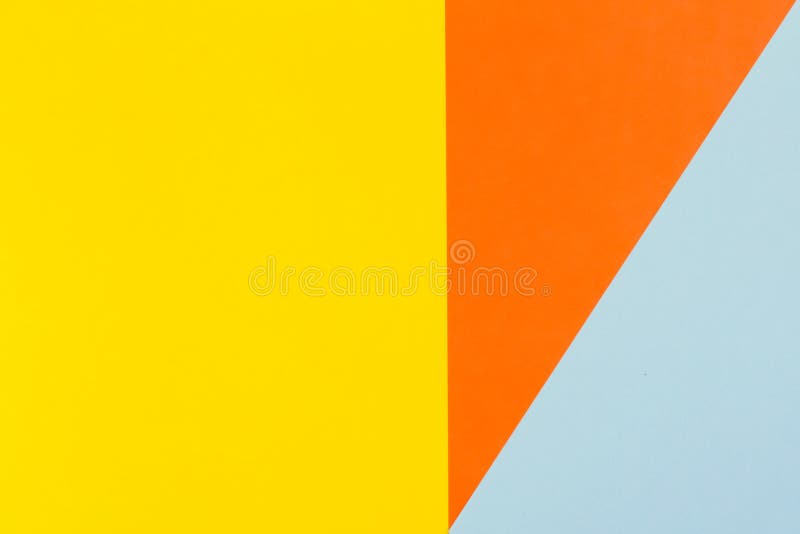 Yellow, Blue and Orange Color Paper Background Stock Image - Image of ...
