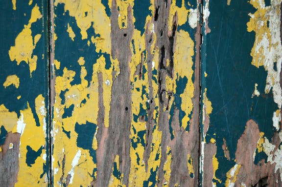Yellow & Blue Peeling Paint Stock Image - Image of retro, vintage: 1512411