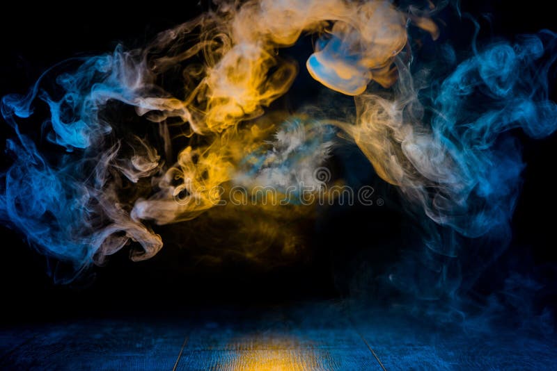 Red blue and yellow smoke stock photo. Image of mixing - 133620348
