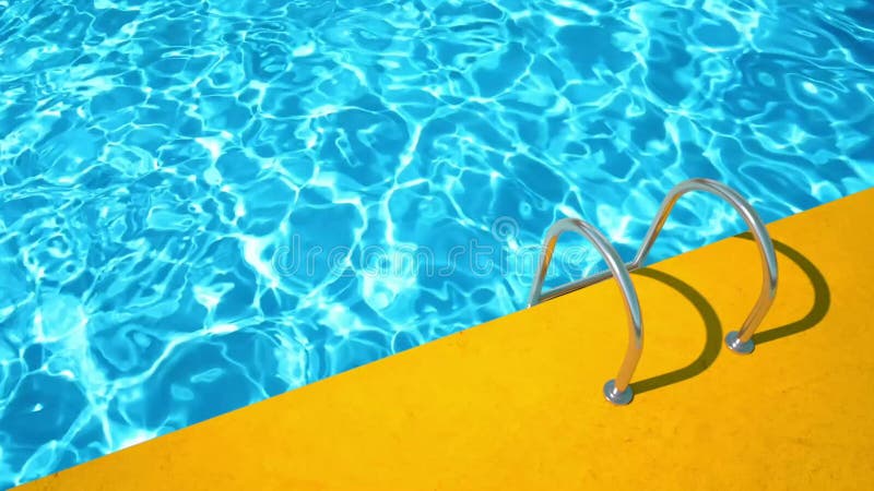 Yellow and Blue Swimming Pool Stock Video - Video of outdoor, ripple ...