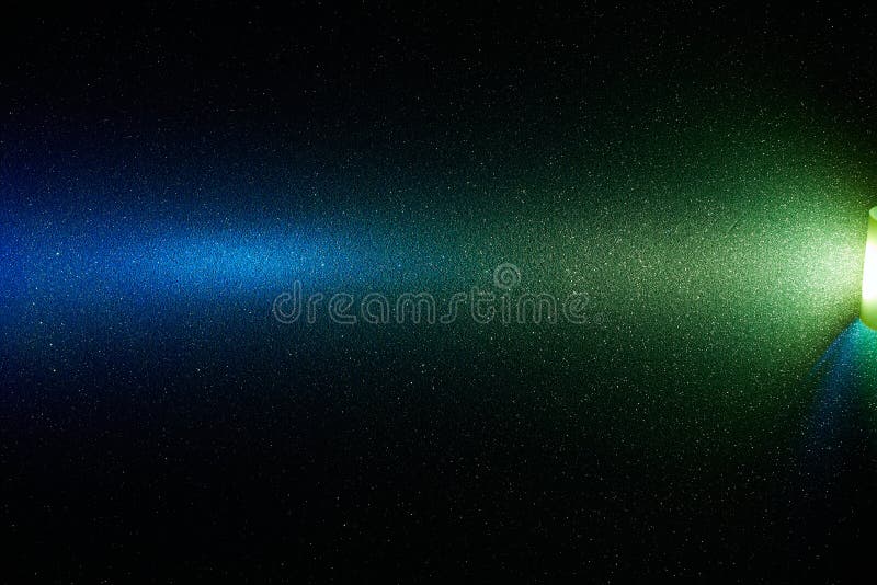 Yellow and Blue Transient Bright Gradient Beam of Light on Black ...