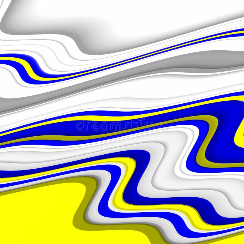 Waves Yellow Blue, Lines Shapes, Forms. Abstract Background Stock ...