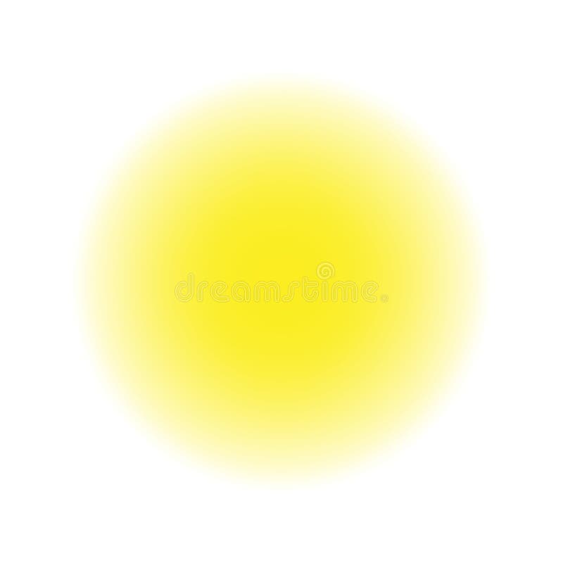Yellow Blurred Circle Isolated on a Transparent Background. Vector ...