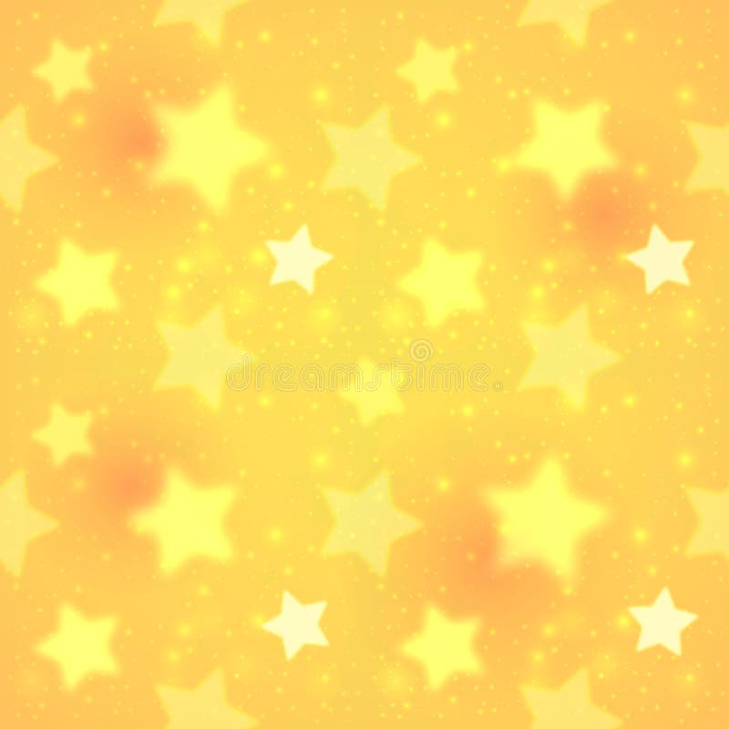 Yellow Blurred Shining Stars Seamless Pattern Stock Vector ...