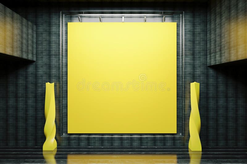 Yellow board stock illustration. Illustration of display - 68540704