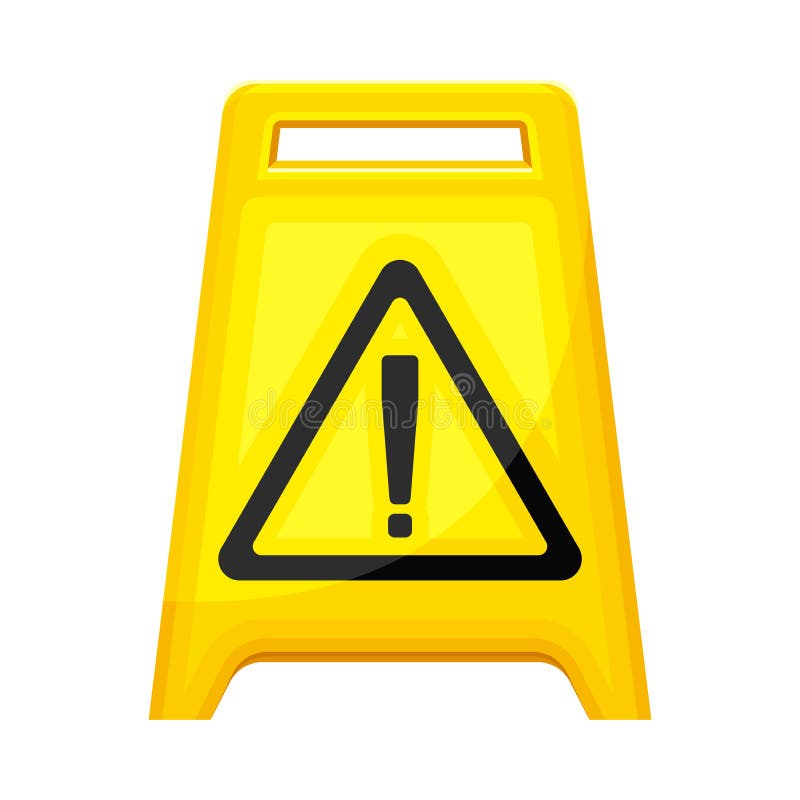 Yellow Triangle with Exclamation Mark Warning Sign As Safety Equipment ...