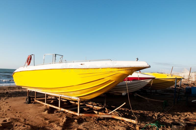 Yellow boat stock photo. Image of sunny, boat, nature - 14445392