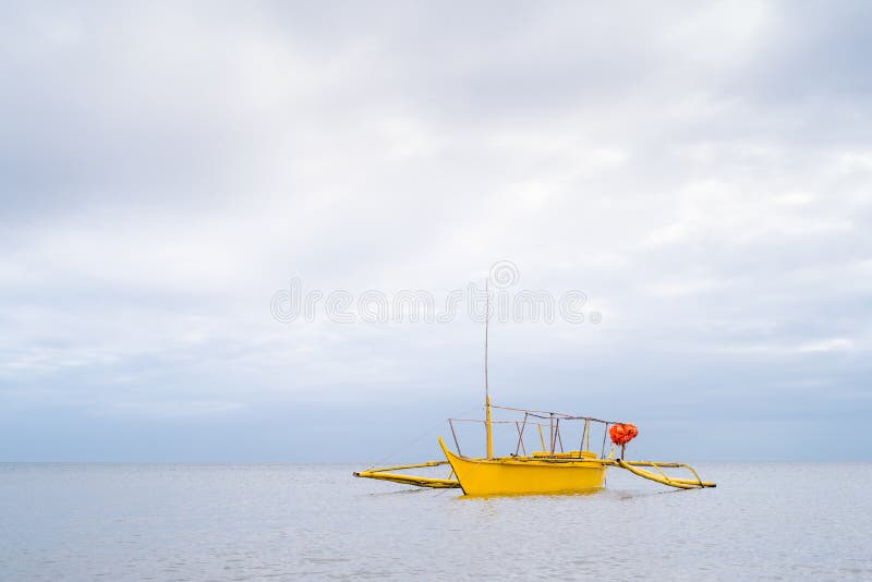 Yellow Boat stock photo. Image of craft, coast, destination - 114462284