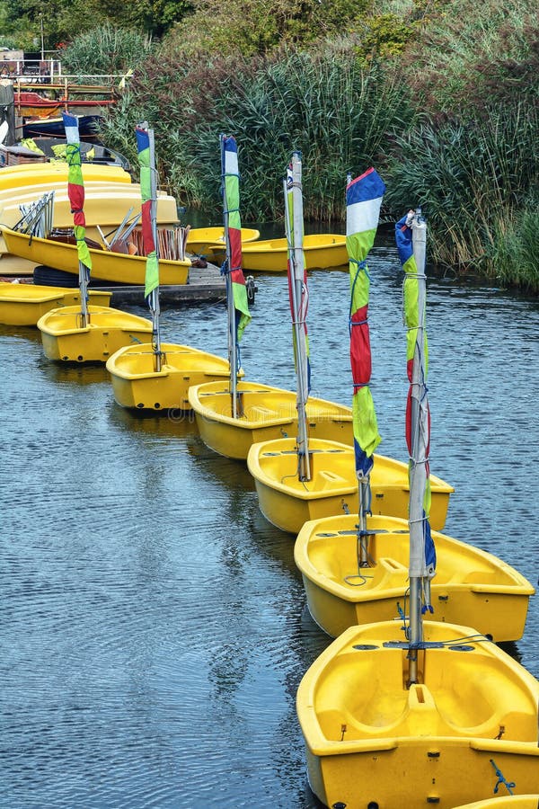 Yellow row boats stock image. Image of boat, rowboat - 33176831
