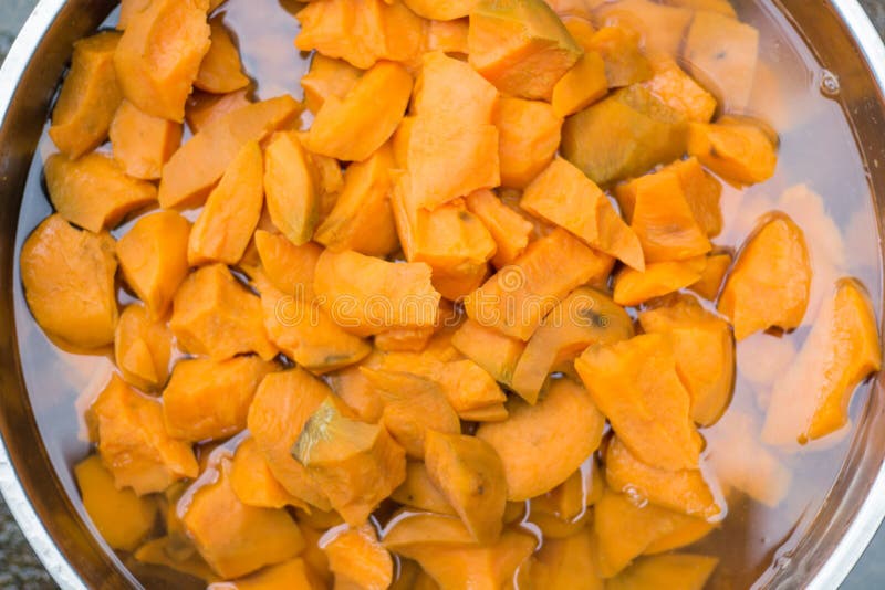 Yellow Boiled Cassava Asia, Carbohydrate and Energy Stock Image - Image ...