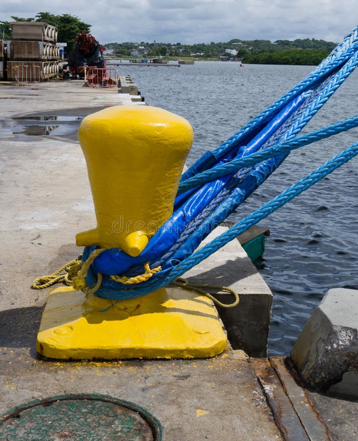 Bollard, Port Detail and Ship Stock Photo - Image of cord, rust: 10337932