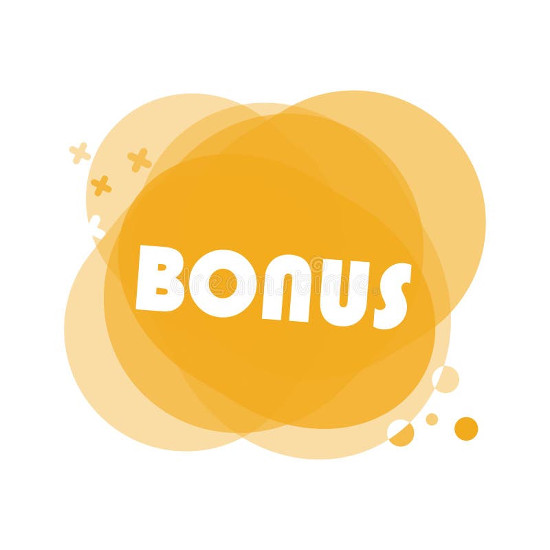 Yellow Bonus Button Illustration - Isolated on White Background Stock ...