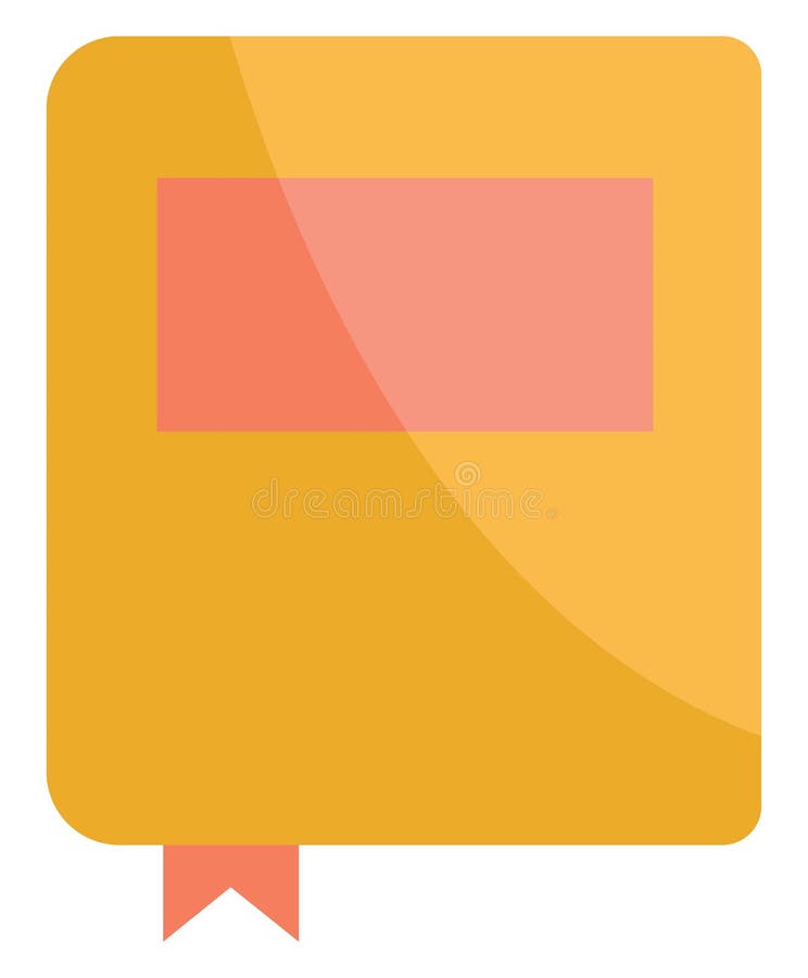 Yellow book, icon stock vector. Illustration of brochure - 261075966