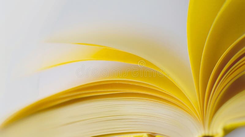 A Yellow Book with a Matching Cover Stock Photo - Image of text ...