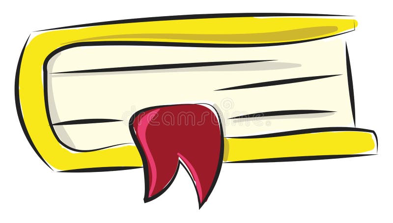 A Book with Yellow Pages Vector or Color Illustration Stock Vector ...