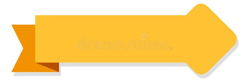 Yellow Ribbon Banner Template. Empty Label Tag Stock Vector ...