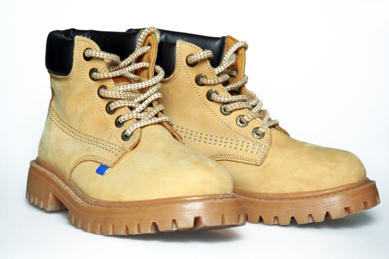 Yellow boots stock image. Image of pair, beige, footwear - 633003