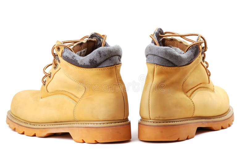 Yellow boots stock photo. Image of dusty, leather, white - 9948090
