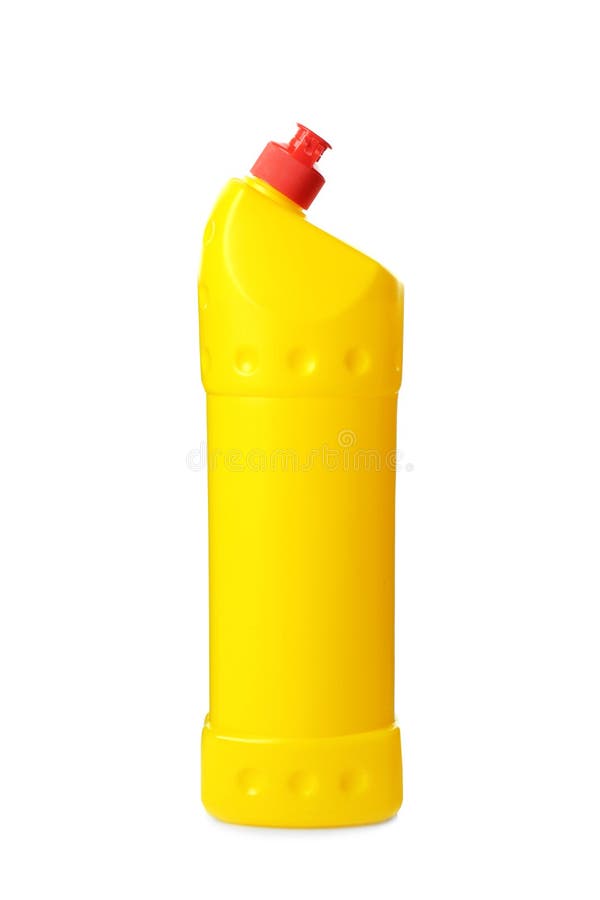 Yellow Bottle of Cleaning Product Isolated on White Stock Photo - Image ...