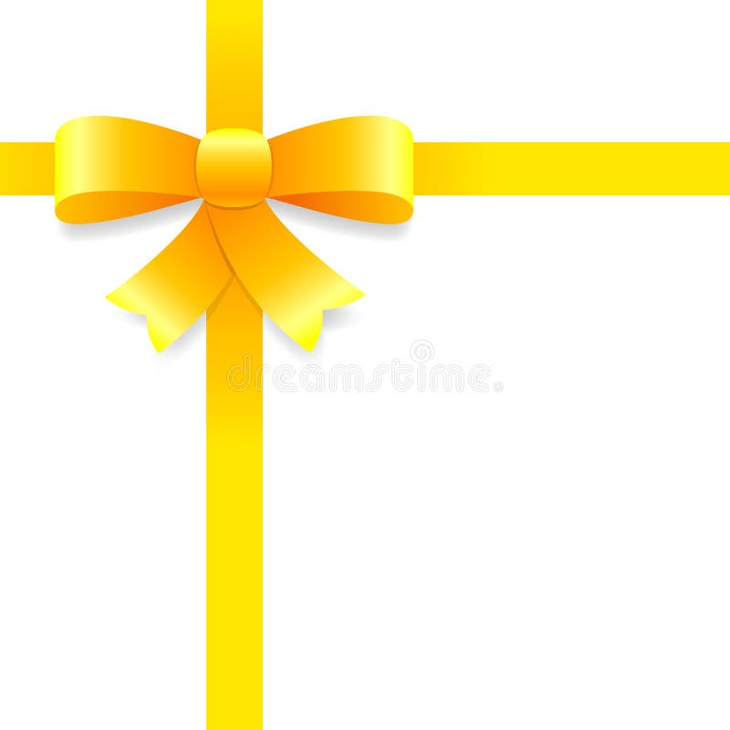 Yellow bow, vector stock vector. Illustration of yellow - 111905018