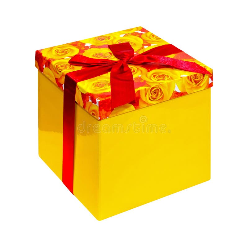 Yellow gift stock image. Image of ornaments, present - 16802087