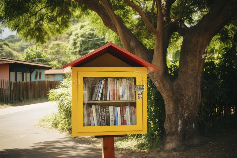 Yellow Box with Bookshelf, Practical and Space-Saving Organization ...