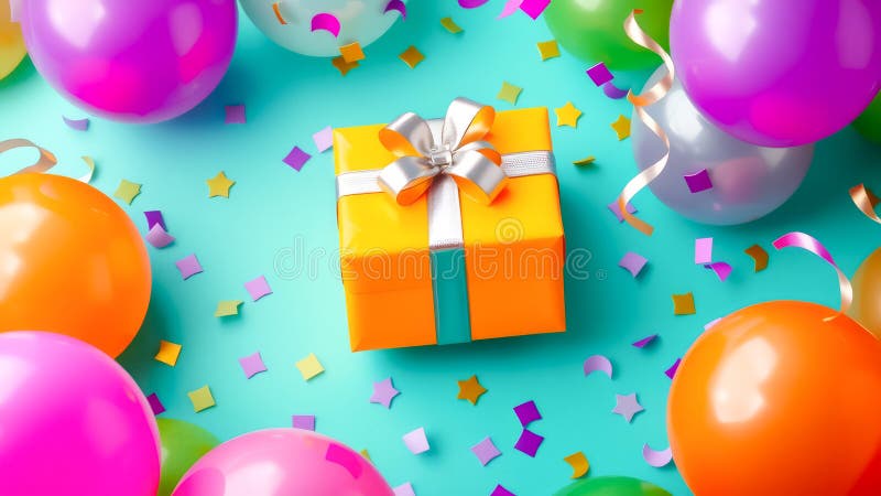 Yellow Box with a Bow on Top of it Stock Image - Image of surprise ...