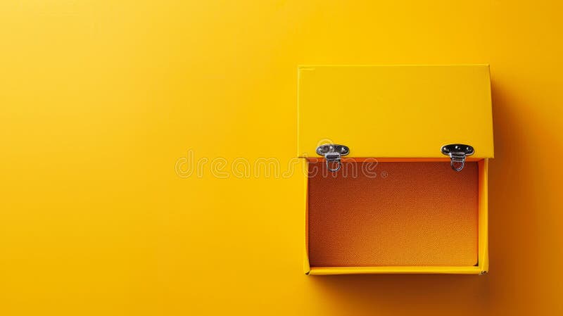 Yellow Box on a Bright Yellow Background Stock Image - Image of ...
