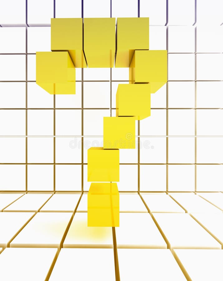 Yellow Box for Question Marks Stock Illustration - Illustration of ...