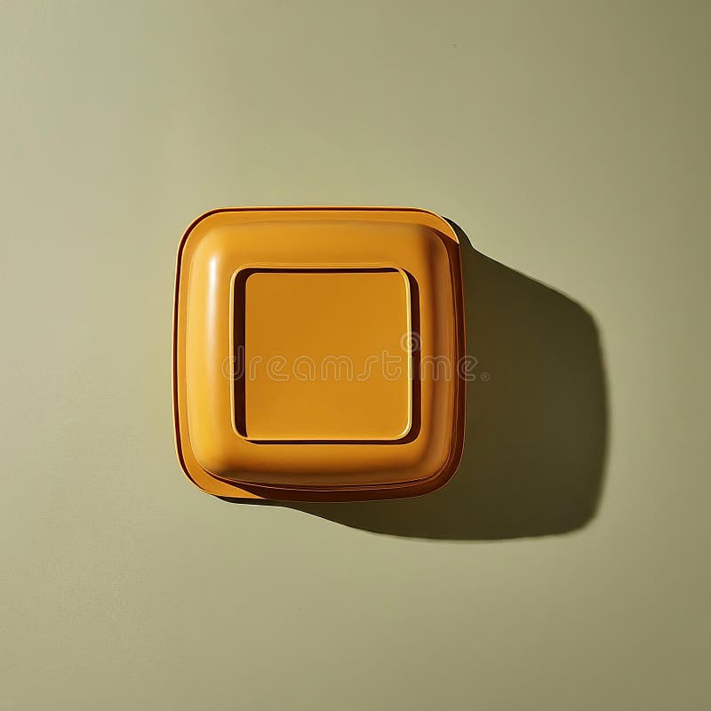 A Yellow Box with Sits on a Green Wall Stock Illustration ...