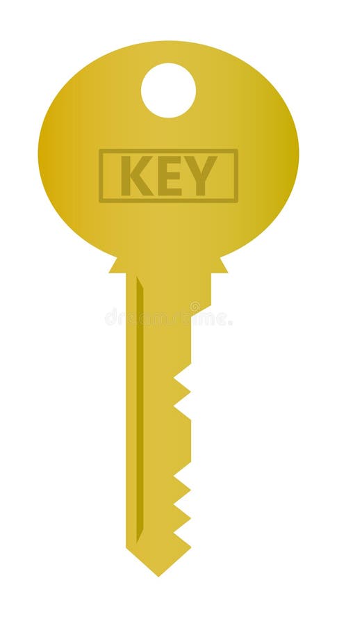 Yellow Brass Yellow Key Image Stock Vector - Illustration of business ...
