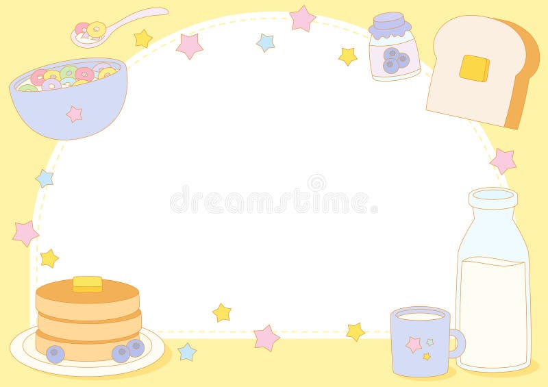 Yellow breakfast party 2 stock vector. Illustration of advertising ...