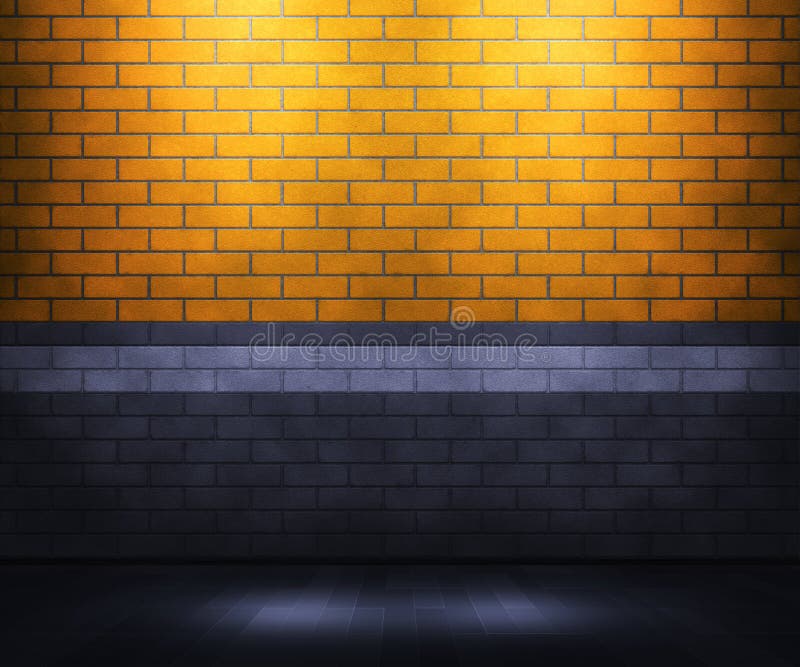 Yellow Brick Interior stock illustration. Illustration of effect - 25449076