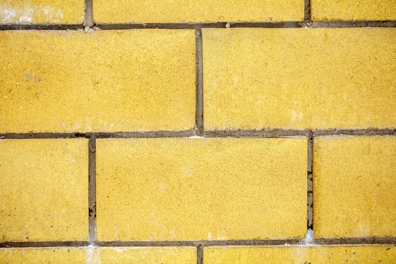 Yellow Brick, Masonry. Brick Wall Stock Photo - Image of clean ...