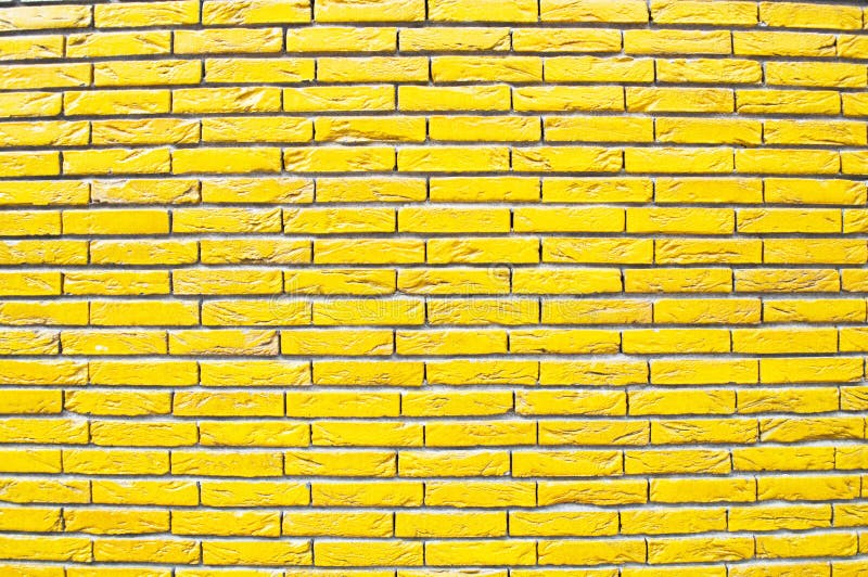Yellow brick wall stock photo. Image of backdrop, colorful - 151758220