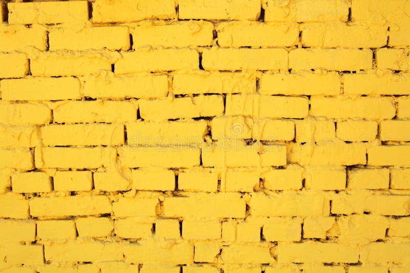 Yellow brick wall stock photo. Image of brick, dyed, texture - 5117288
