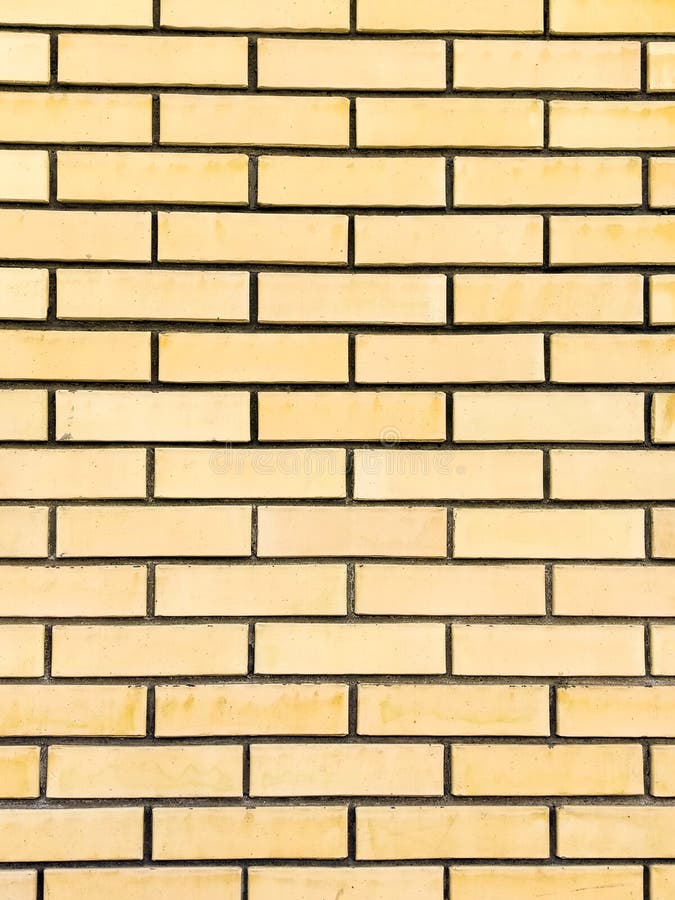 Yellow Brick Wall Background Texture Background. Modern Brickwork ...