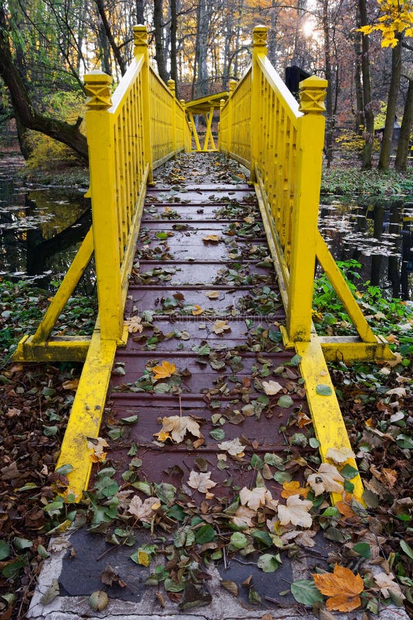 The Yellow Bridge Lanterns Illuminated by a Steel Bridge Farm Against a ...