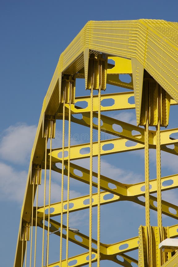 Yellow Bridge stock image. Image of america, pittsburgh - 442817