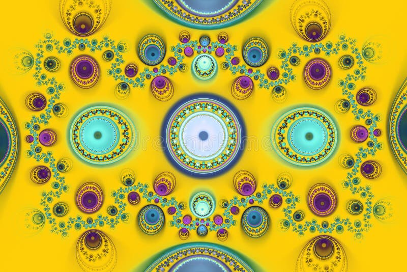 Yellow Positive Artsy Background Cover Logo Illustration Fractal ...