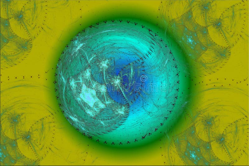 Yellow Positive Artsy Background Cover Logo Illustration Fractal ...