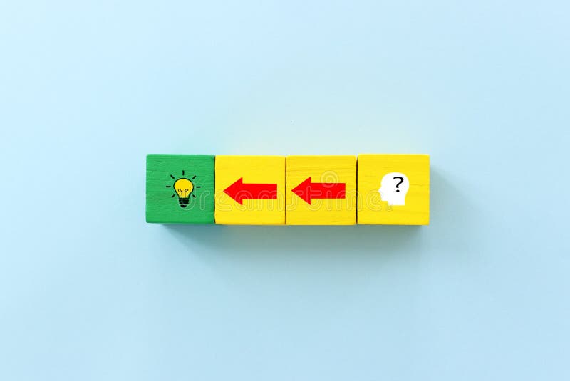 Yellow Bright Light Bulb Question Mark Over Blue Background Stock ...