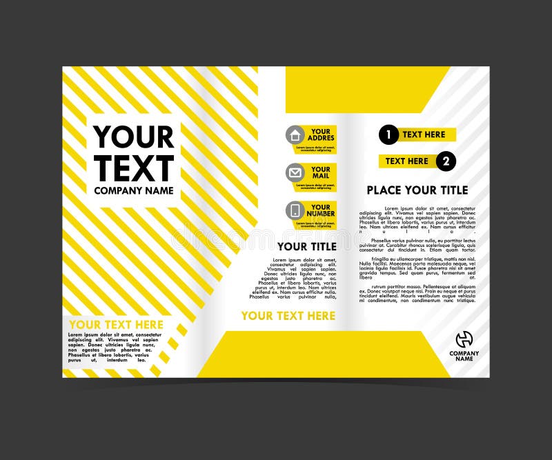 Yellow Brochure Concept Templates Stock Vector - Illustration of ...